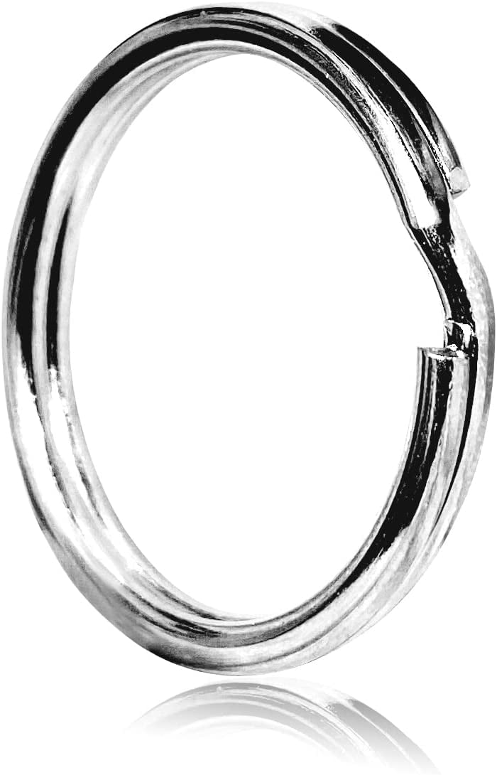 Key Rings/Key Chains, 100 Pack 3/4 inches Split Round Metal Silver ...