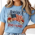 250 Years Flag & Poppies Shirt Patriotic Floral T Shirt God Shed His ...