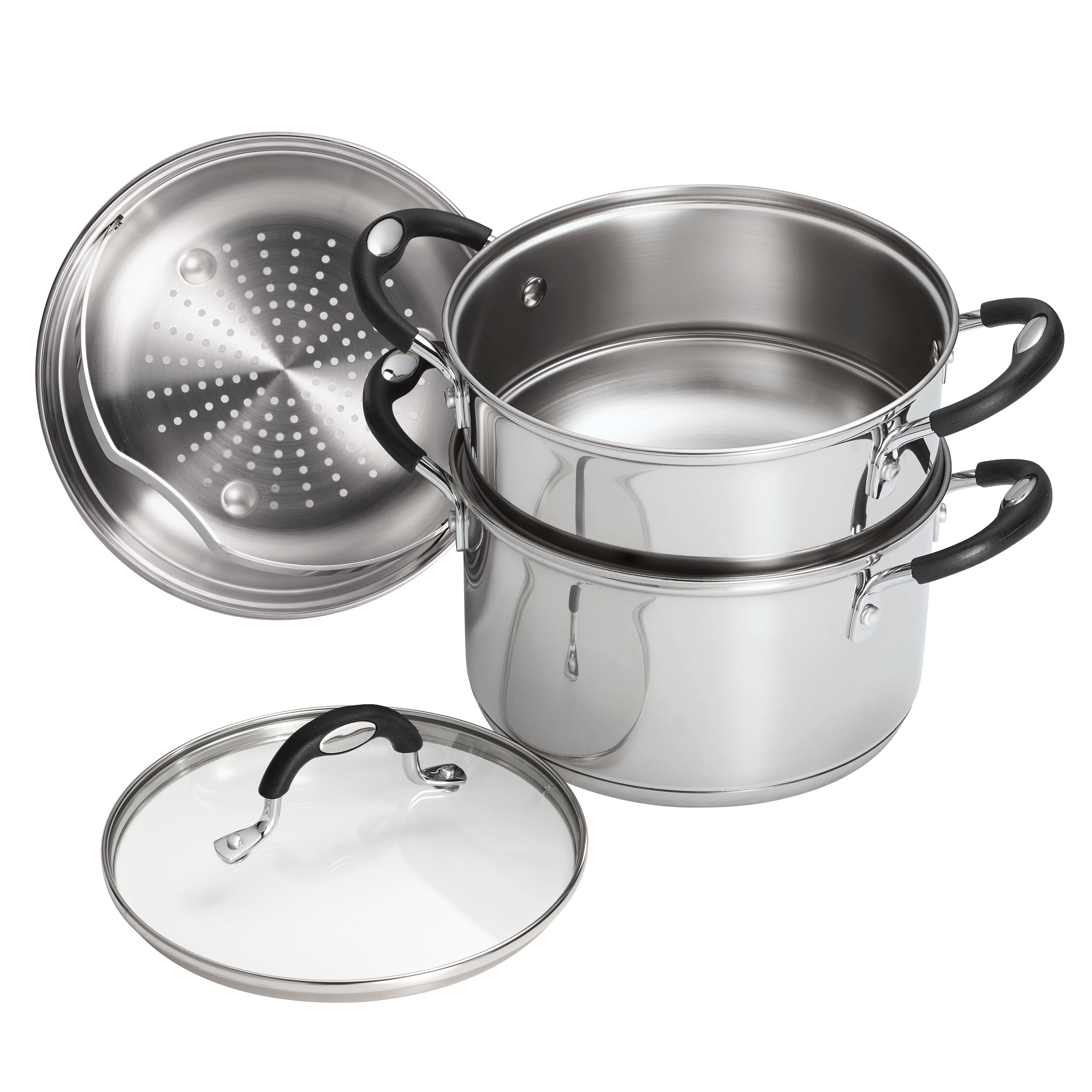 Tramontina Stainless Steel 3 Quart Steamer Double Boiler 4 Piece