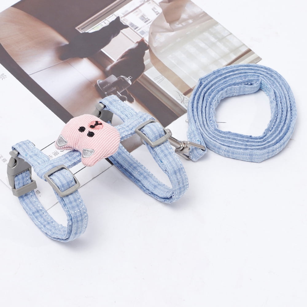 Adjustable Chest Leashes with Cute Bear Outdoor Walking Cat Leash ...