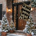 Happy New Year House Flags 28x40 Double Sided Burlap, Winter Welcome ...