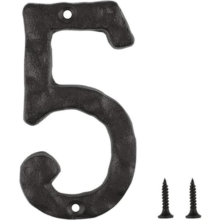 5.5 Inch Metal House Number with No Light, Cast Iron House Numbers ...