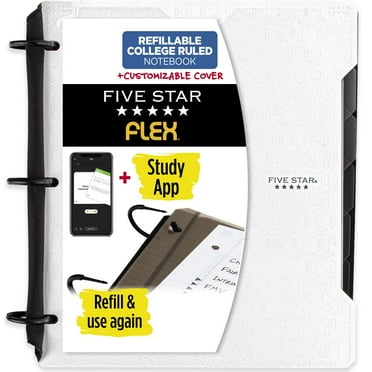Five Star Flex 1 1/2" Hybrid NoteBinder, White (72516) - Walmart.com