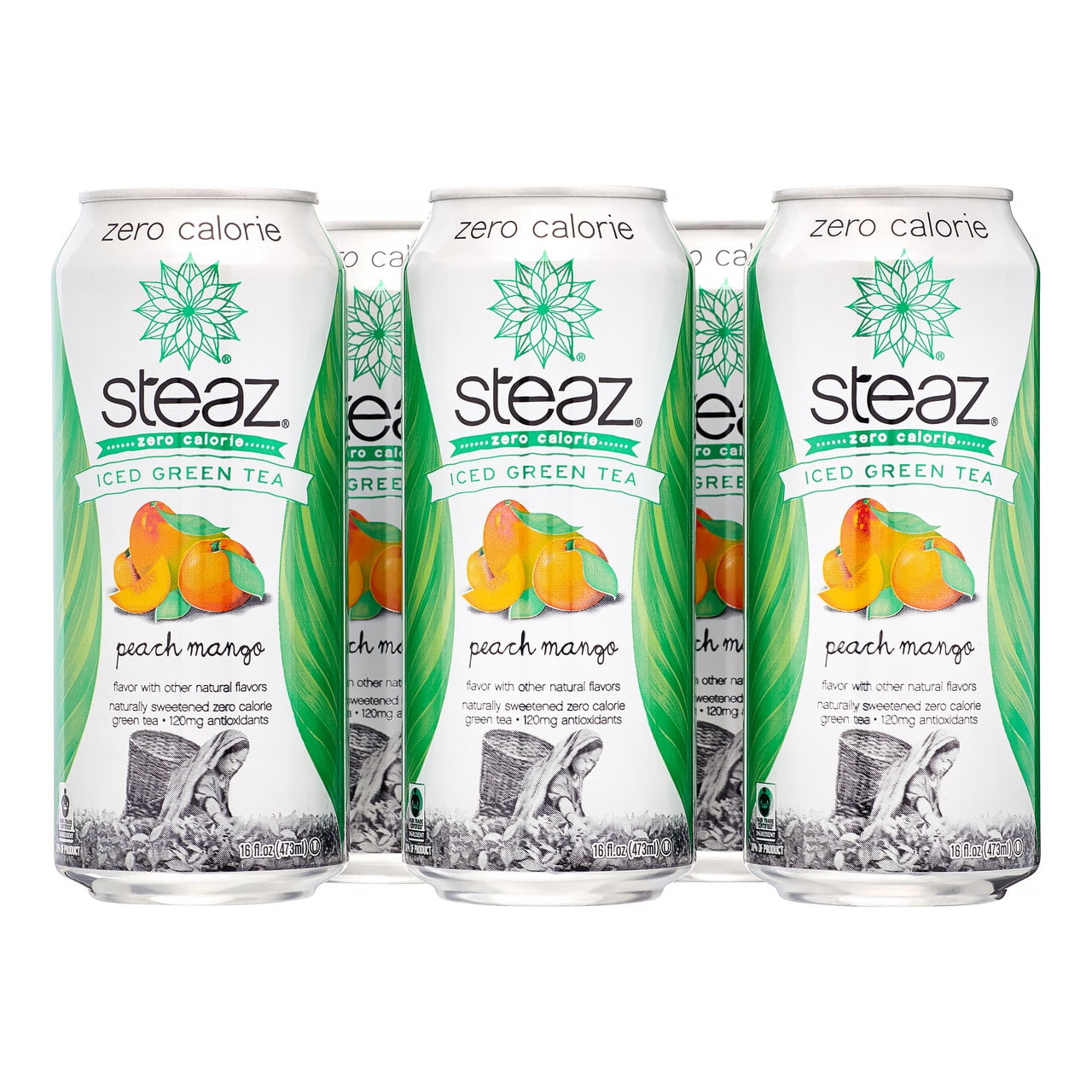 Steaz ZERO Calorie Peach Mango Iced Tea (12x16 Oz) | Walmart en línea