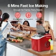Fornido Countertop Ice Maker, Portable Ice Machine with Handle, Self ...