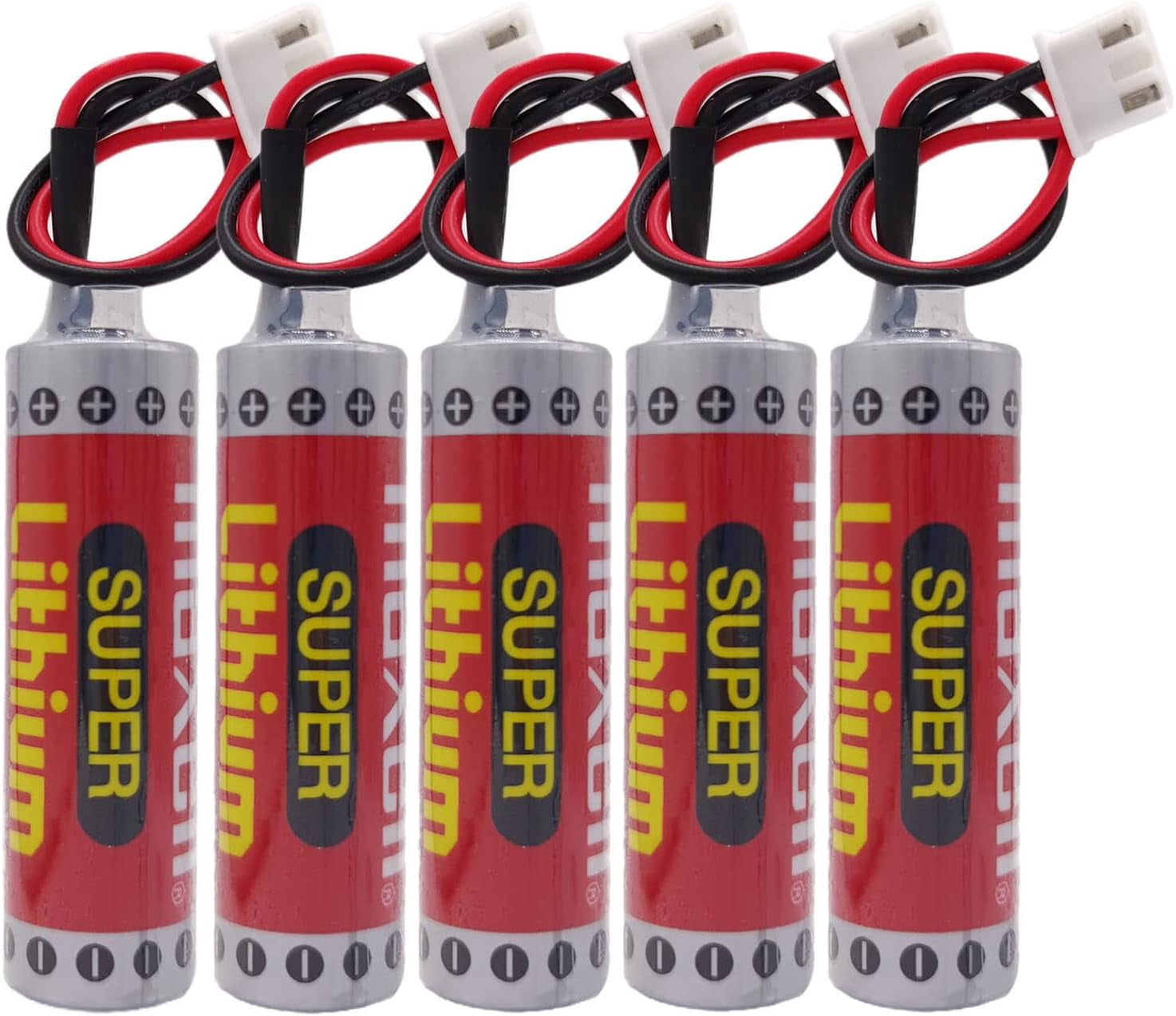 (Pack of 5) ER6C AA 3.6V 1800mAh PLC Battery for Mitsubishi FX F2-40BL ...