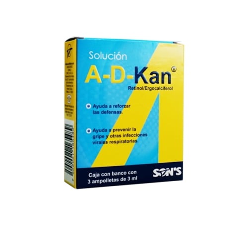 A D KAN 3ML SOL INY C3 VASO BOTELLA | Walmart en línea