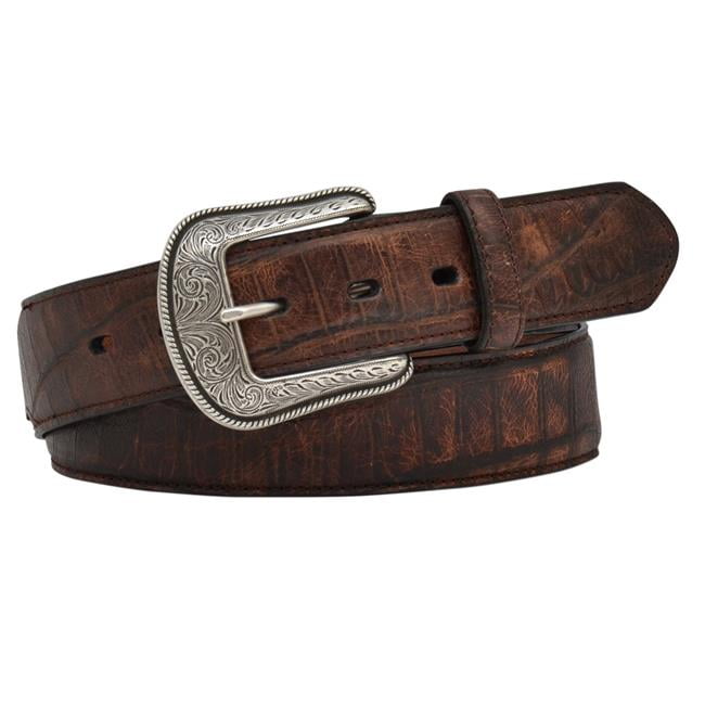 3d belt western belt mens leather overlay gator print brown 1681 ...