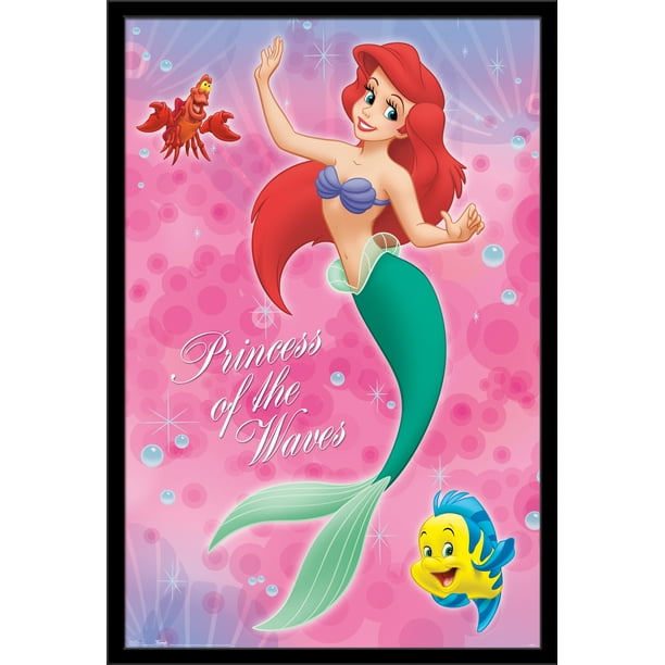 Disney The Little Mermaid - Group Wall Poster, 22.375" x 34", Framed ...