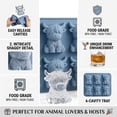 3D Highland Cow Ice Cube Mold Tray, Silicone Mini Cow Chocolate Molds ...