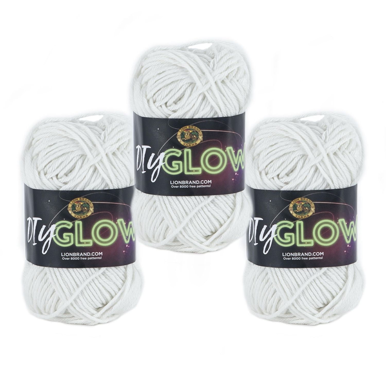 Click here for Lion Brand Diy Glow Yarn Natural #4 Medium Polyest... prices