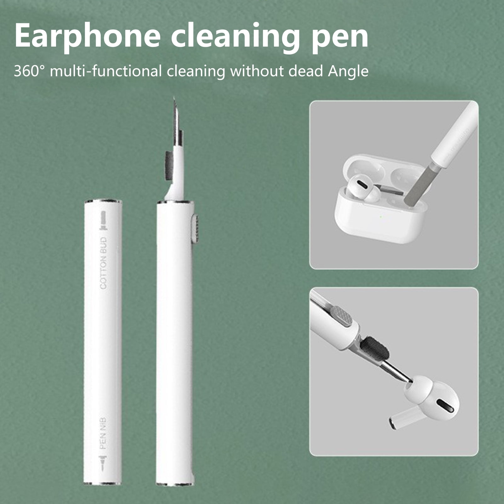UDIYO 2Pcs Cleaner Kit for Headphone Multi-Function Cleaning Pen with ...