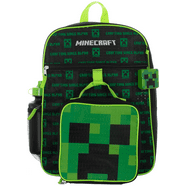 Minecraft Creeper Backpack for Boys & Girls, Gaming Bookbag with Double ...