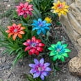 Metal Flowers Floral Garden Stake Outdoor Plant Pick Water Proof Metal ...