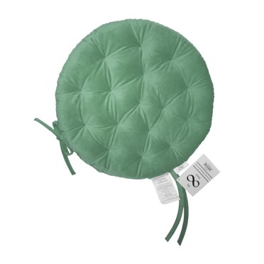 My Infinity Store 16" Plush Square Tufted Chair Pad/Cushions Tie-Backs ...