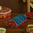 Bico Red Spring Bird Ceramic Taco Holder, Taco Stand Rack Tray ...