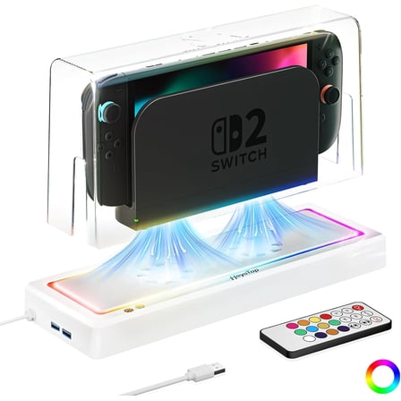 HEYSTOP Switch Dock Cover with 16 Color LED Light Base, Acrylic Display ...