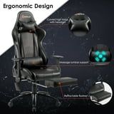 Goplus Massage Gaming Adjustable Reclining Racing Chair for Adults w ...