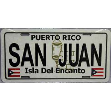Puerto Rico Black & White Window Hanging Flag - Rear view Mirror ...