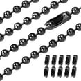 Black Ceiling Fan Pull Chain, 120" Extra Long Rust Proof 3mm Beaded ...