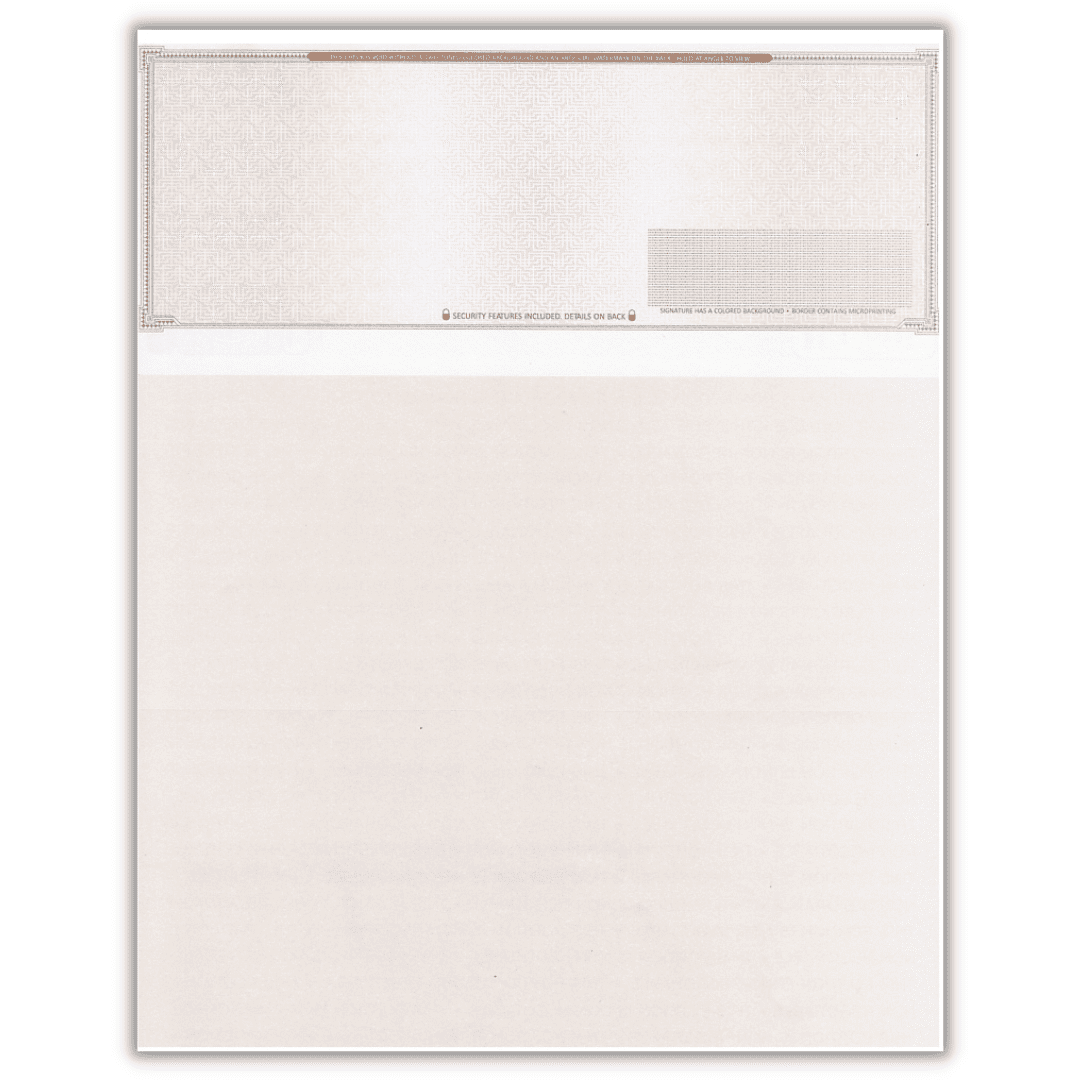 Compuchecks 500 High security Blank Check Top - Brown Mazed - Computer ...