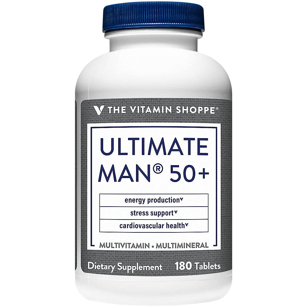 Multivitamínico The Vitamin Shoppe Ultimate Man 50+ 180 comprimidos ...