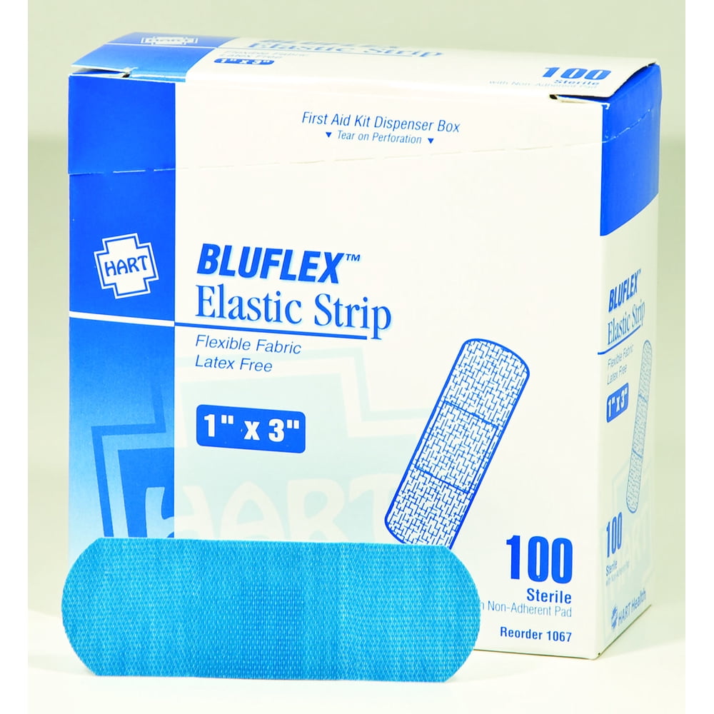 Hart Health Bluflex Elastic Strip Bandages, Flexible Fabric, Latex Free ...