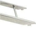 DecMode Stainless Steel Bench with Hair on Hide Seat, Beige - Walmart.com