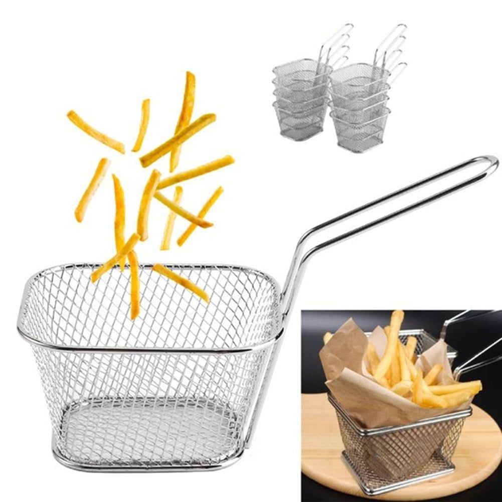 Sunjoy Tech 4Pcs French Fries Deep Frying Basket Metal Food Filter ...