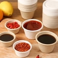 HONMEET Small Sauce Cups 50pcs Paper Pulp Condiment Cups with Sealing ...