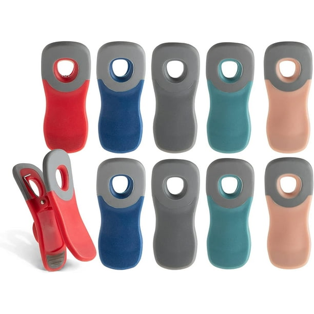 Cook with Color Chip Bag Clips with Magnets, Kitchen Accessories, 10 ...