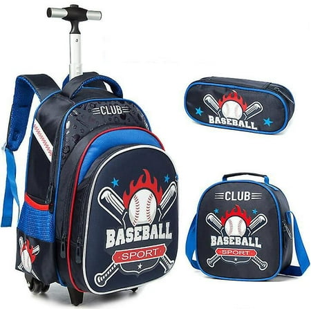 3pcs School Wheeled Bag Set With Lunch Box Kids Schootrolley Bag Wheels ...