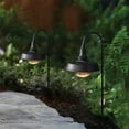Better Homes & Gardens Solar Powered Matte Black Metal Landscape LED ...