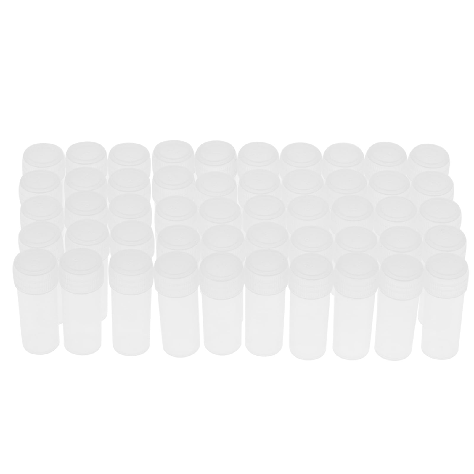 50 pieces 5ml plastic sample bottles vial storage mini transparent ...