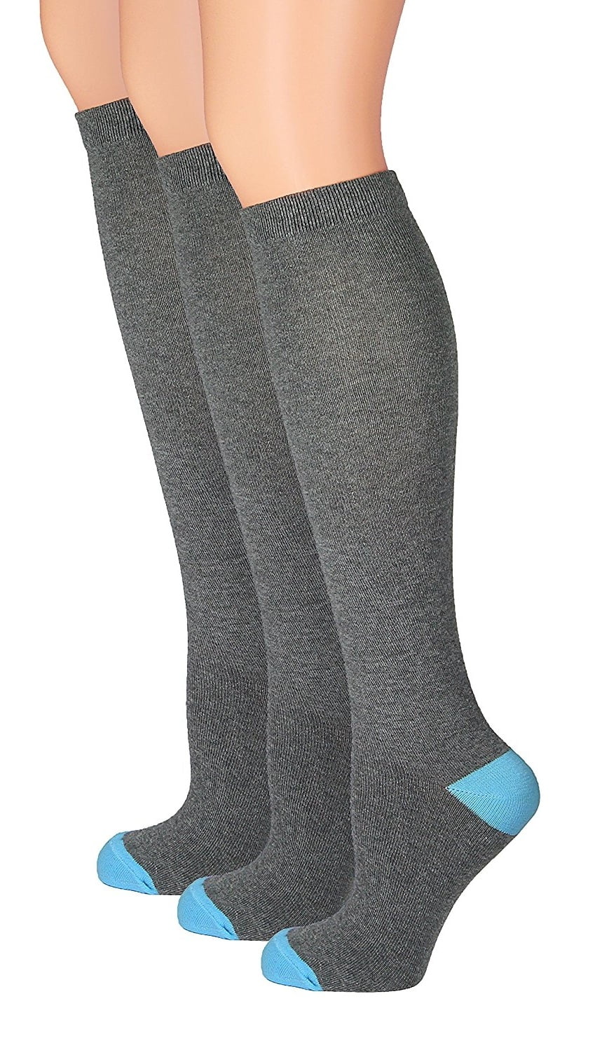 The Right Fit Women's Basic, Mid Calf Cotton, Compression Dress Socks ...