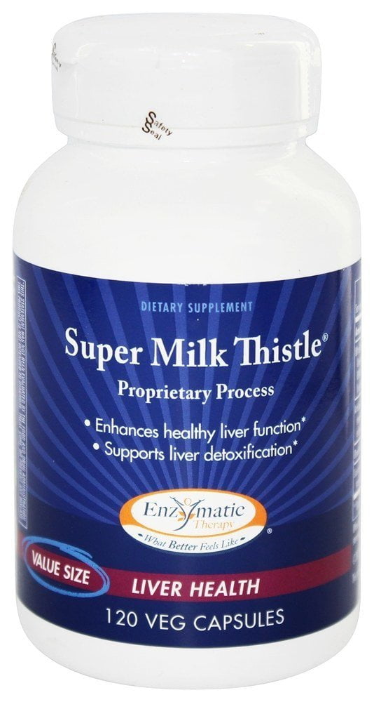 Suplemento de terapia enzimática Super Milk Thistle 120 Ultracaps ...