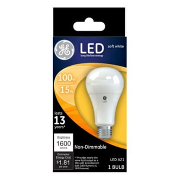 GE LED 15W (100W EQV.) DAYLIGHT DIMMABLE GENERAL PURPOSE BULB - Walmart.com