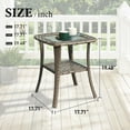 Ovios Metal Outdoor Coffee Table for Garden & Porch, Wicker Patio ...