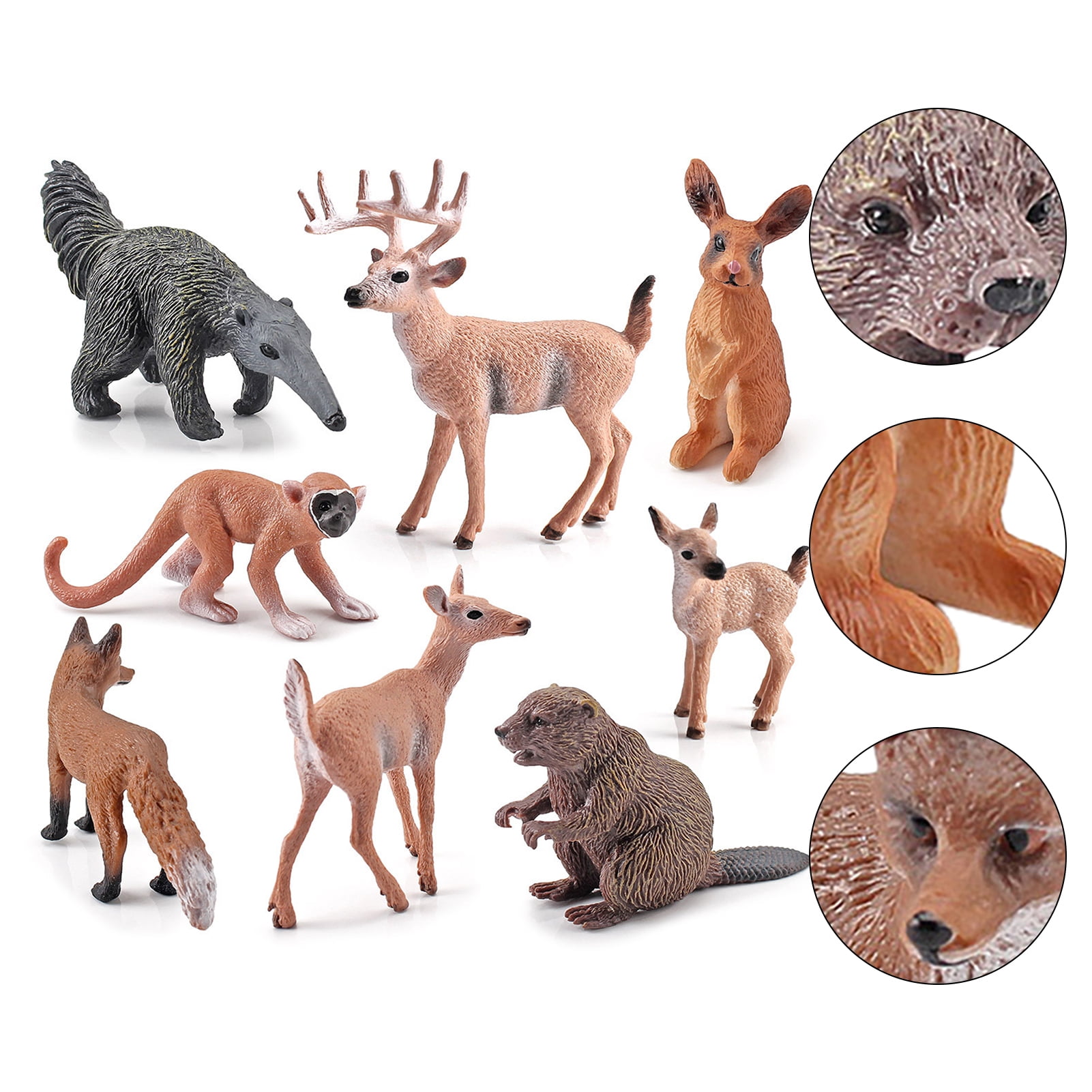 Simulated PVC Animal Model Figurines - Home Decoration Set of Beaver ...