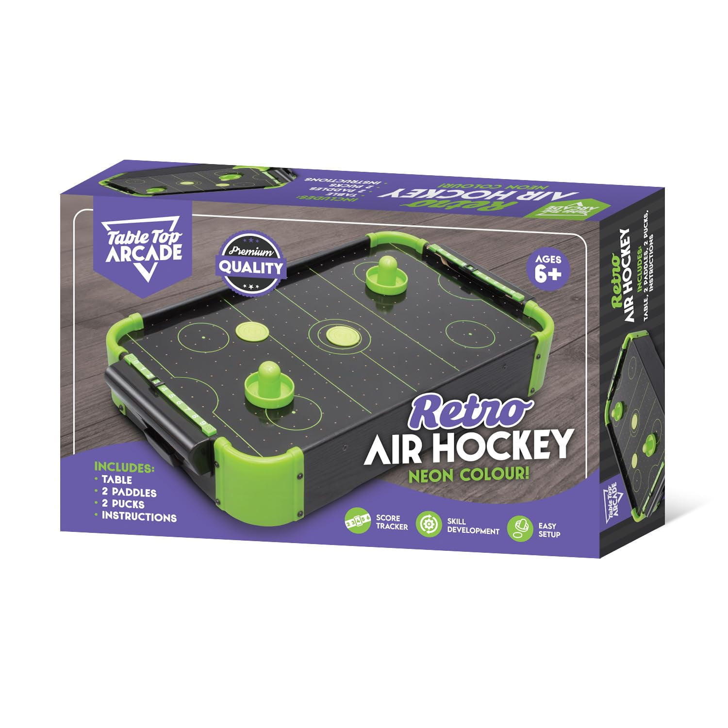 Click here for Tradeopia Tabletop Neon Retro Mini Air Hockey Game prices