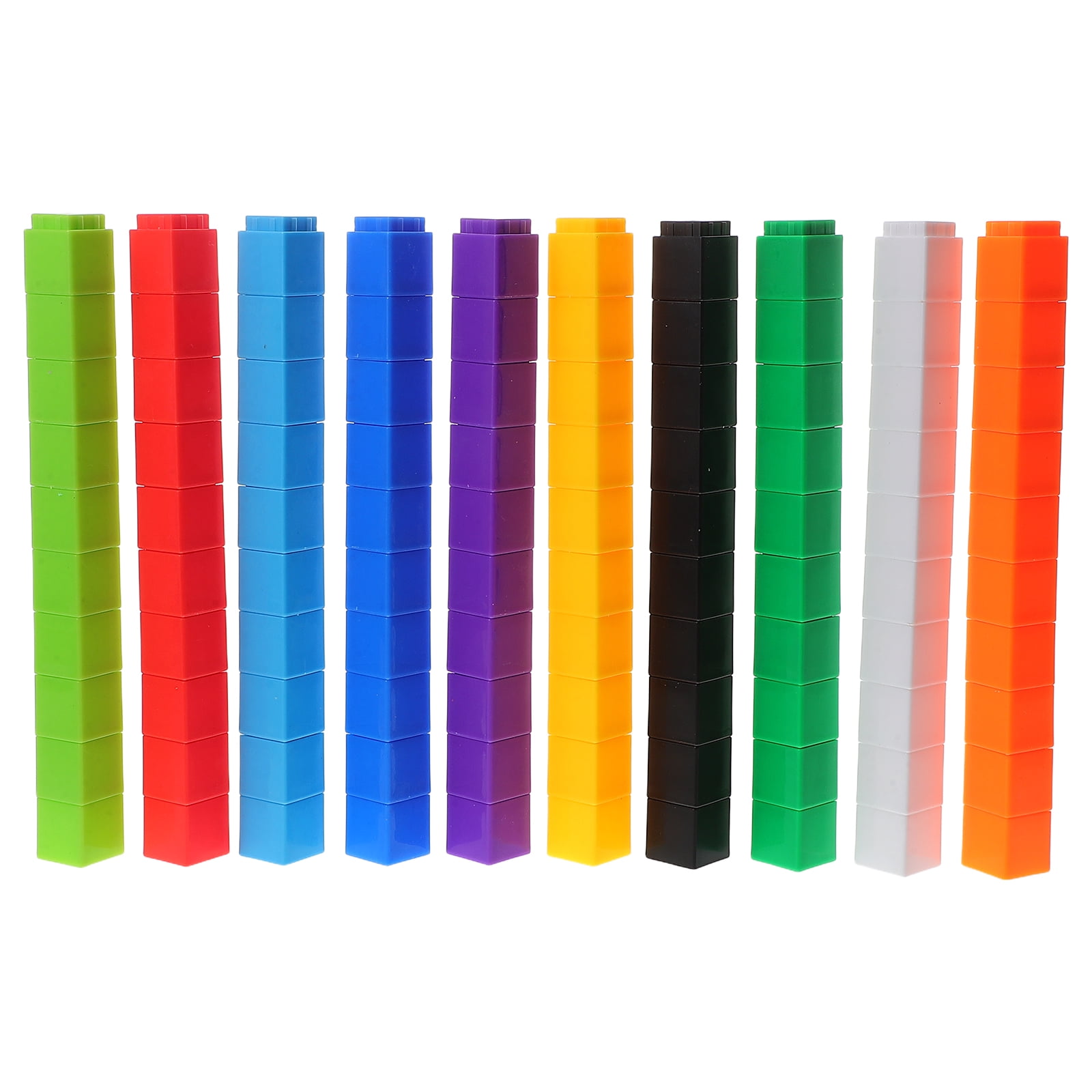 BRIGHTFUFU 100pcs de conteo de bloques de plástico para niños Educación temprana Aprendizaje de ...