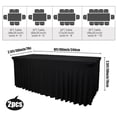 White Stretch Table Skirt for Rectangle Tables 48x24x30 Inches Pleated ...