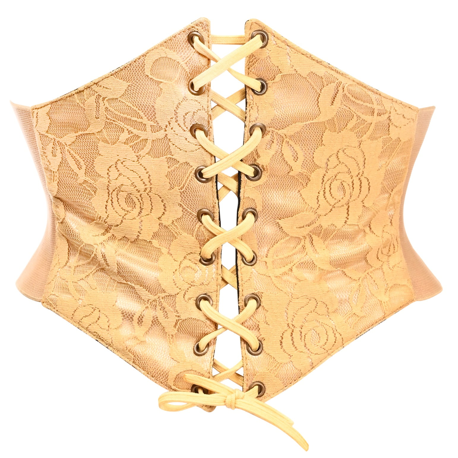 Lavish Beige Lace Corset Belt Cincher