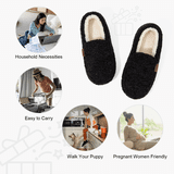 LongBay Women's Fuzzy Memory Foam Slippers Warm Cozy Shearling House ...