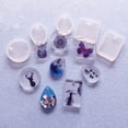 20 Pcs/Set Keychain Pendants with Hole Crystal Epoxy Resin Mold Water ...
