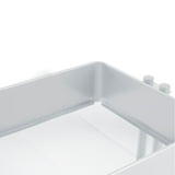 Lexington White 3-Tier Movable Metal Utility Rolling Cart with Wheels ...