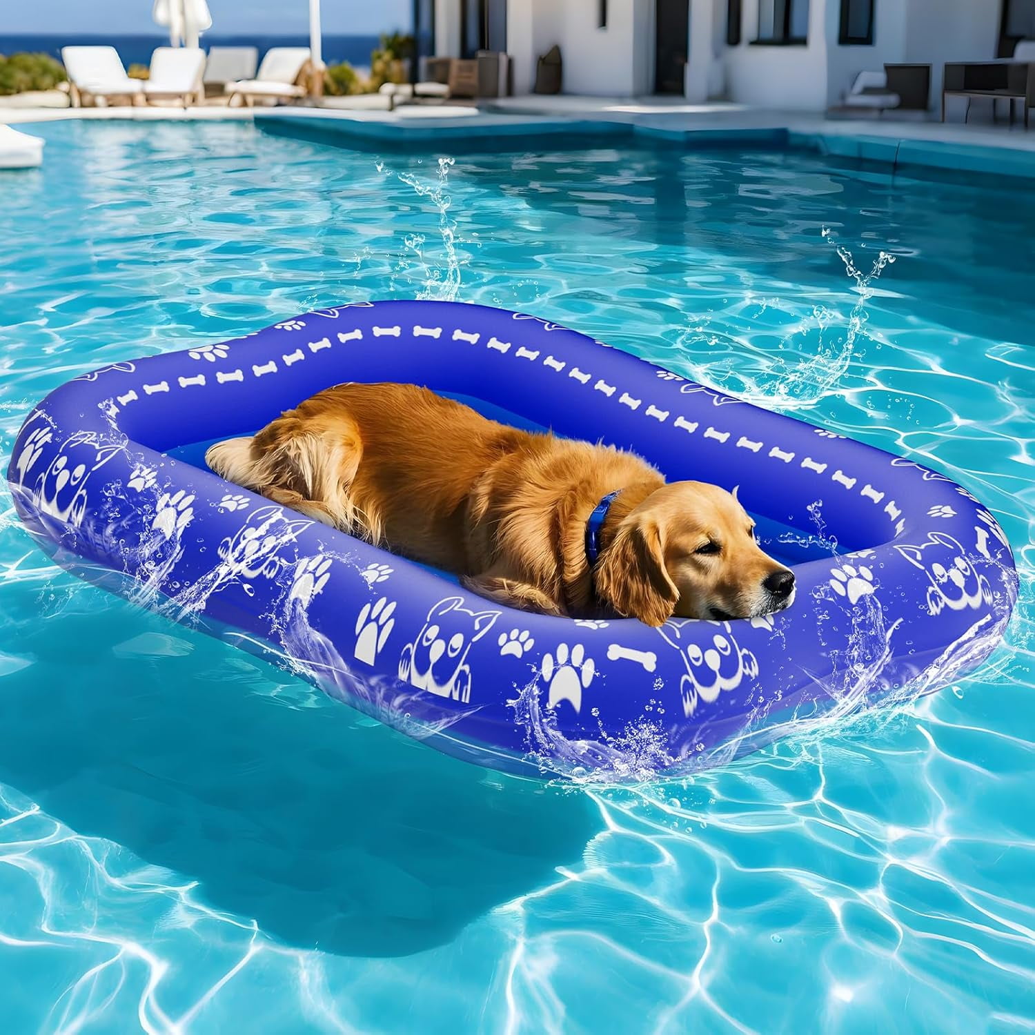 Inflatable Dogs Pool Float,Foldable Dog Pool for Large Doggy Heavy Duty ...