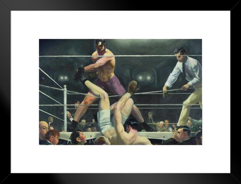 Jack Dempsey vs Luis Firpo by George Bellows Painting Jack Dempsey ...