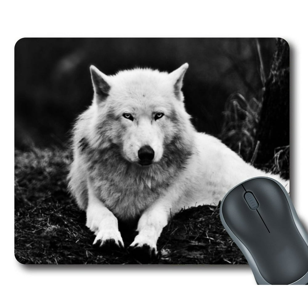 GCKG Wild Animal Wolf Mouse Pad Personalized Unique Rectangle Gaming ...