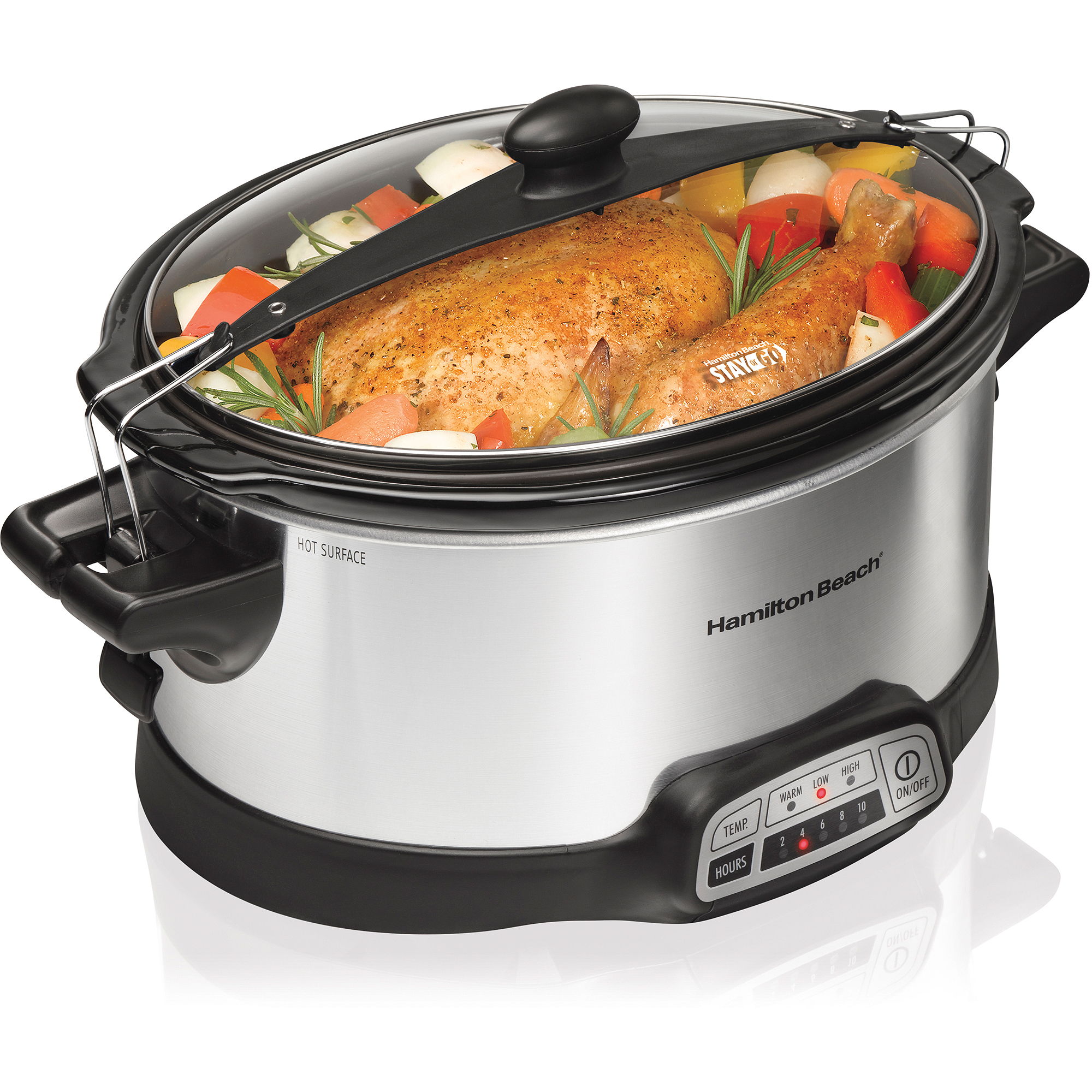 Crock Pot 6 Quart Programmable Cook Carry Slow Cooker Stainless Crock Pot 6 Quart Programmable Cook Carry Slow Cooker Stainless